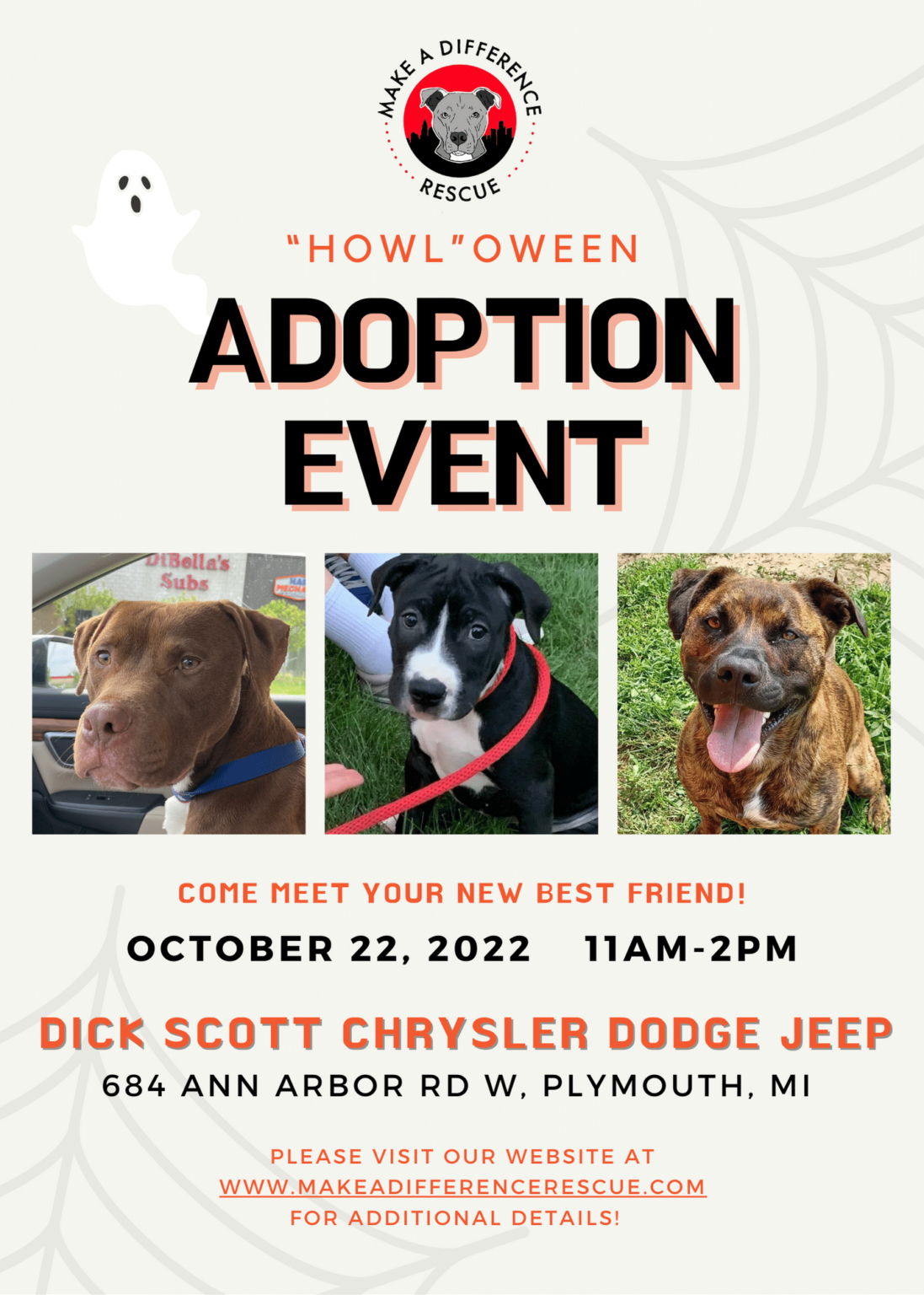  Howl oween Adoption Event Plymouth Make A Difference Rescue Make